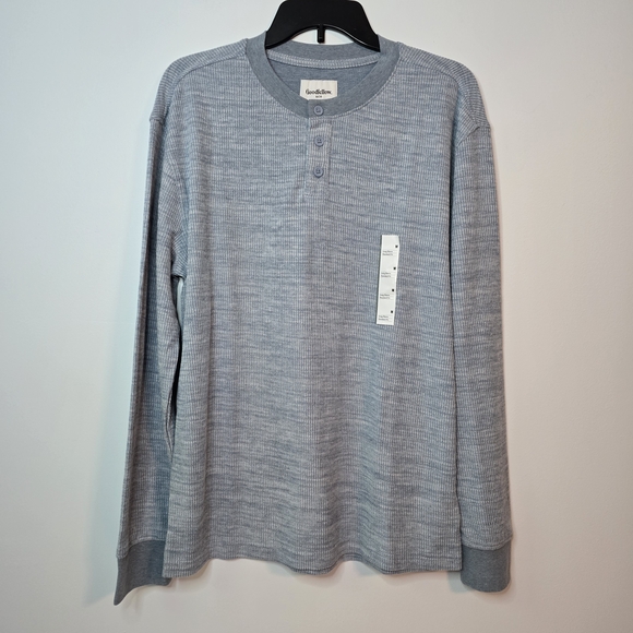 Goodfellow & Co | Shirts | Goodfellow Co Blue Henley Long Sleeve Shirt ...